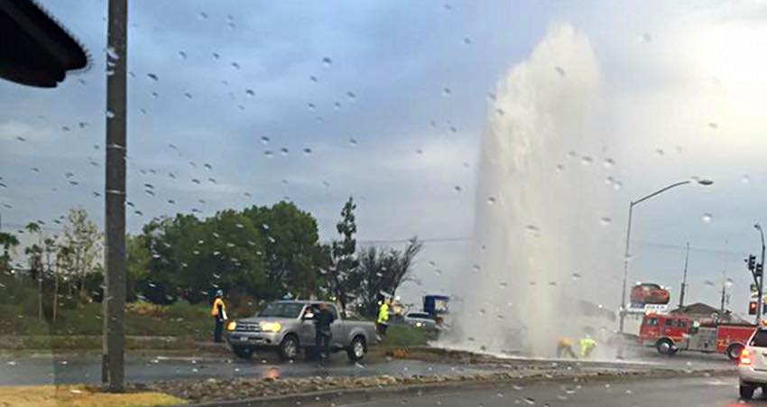 Driver Shears Hydrant on Auto Centre Drive | Glendora City News